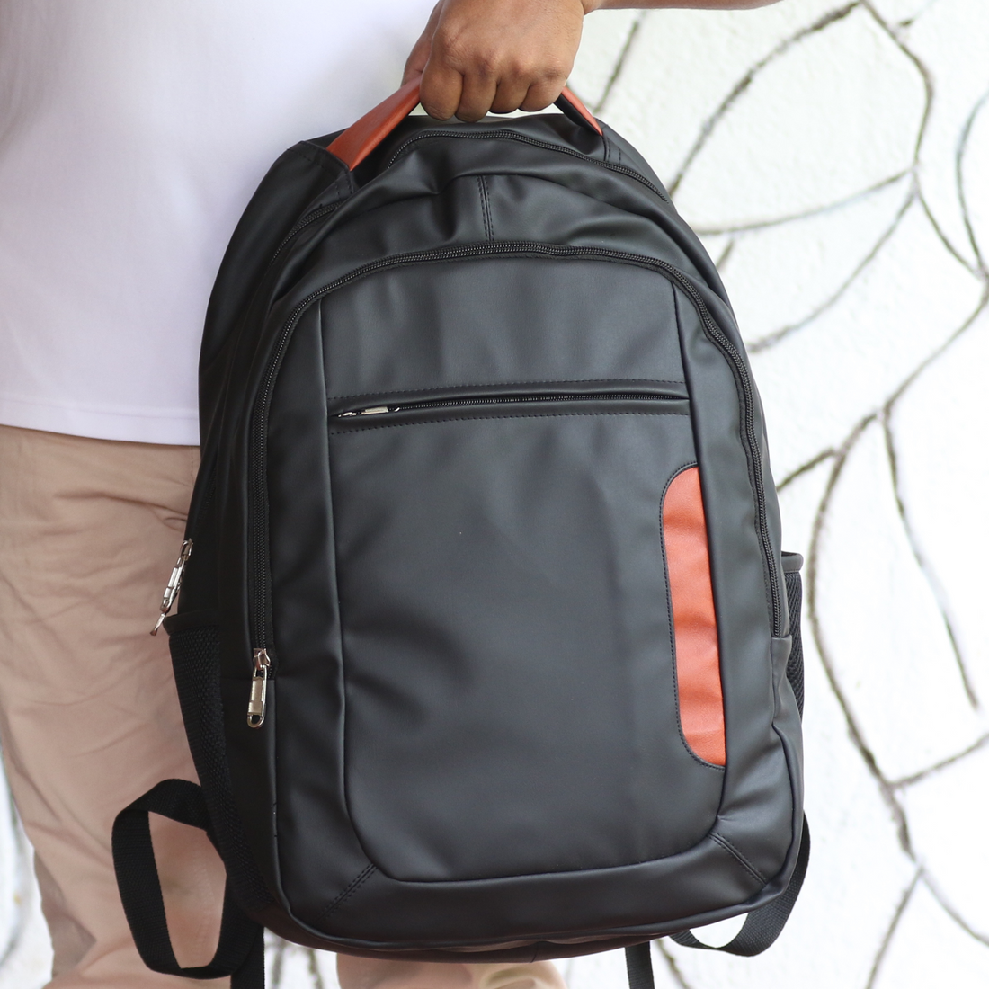 BP40 – Synthetic Leather 17-inch Laptop Backpack – Avonkin